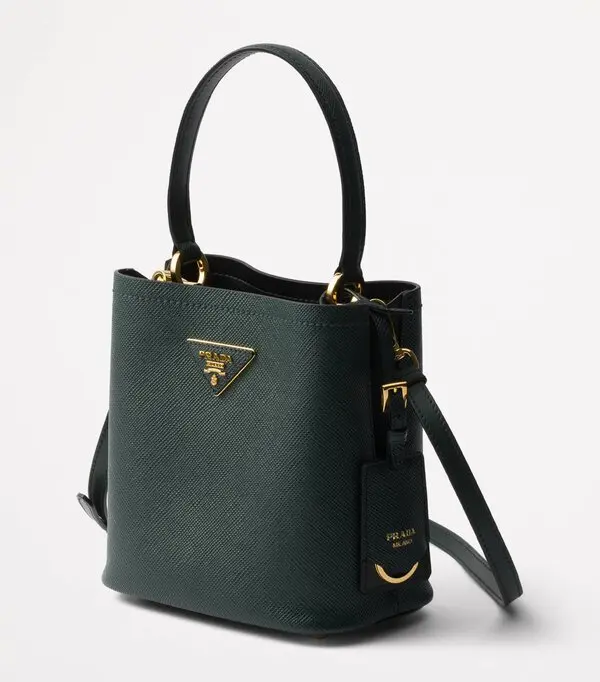 Prada Saffiano Leather Panier Top-handle Bag - Green