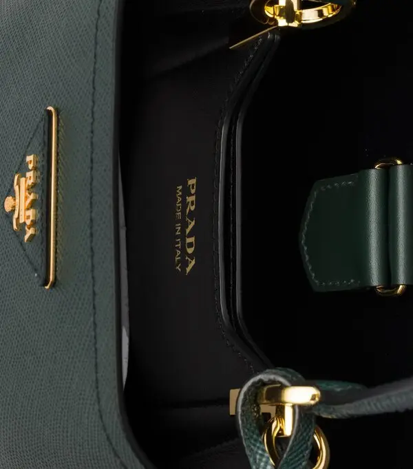 Prada Saffiano Leather Panier Top-handle Bag - Green