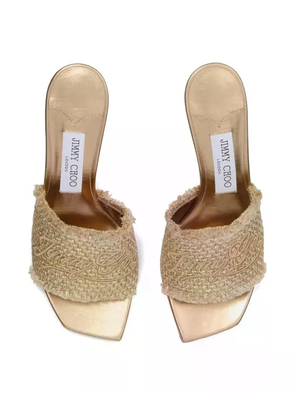 JIMMY CHOO Alexia Mid Heel Sandals - Brown