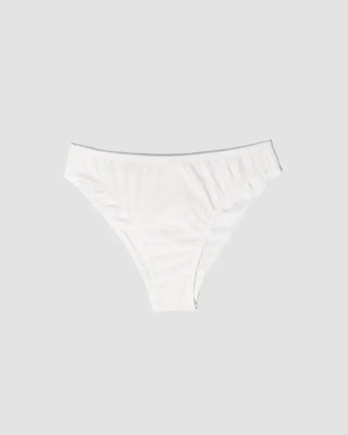 ODDOBODY Organic Cotton Mid-rise French Cut - Chalk