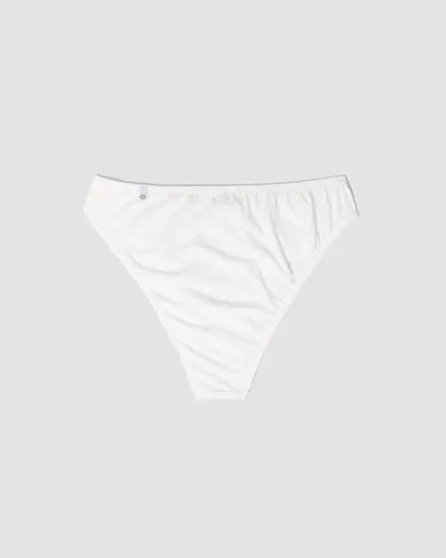 ODDOBODY Organic Cotton Mid-rise French Cut - Chalk