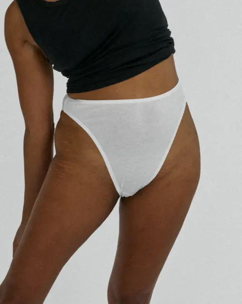 ODDOBODY Organic Cotton High Waisted French Cut - Chalk