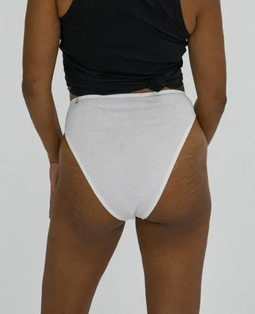 ODDOBODY Organic Cotton High Waisted French Cut - Chalk