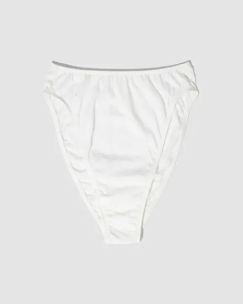 ODDOBODY Organic Cotton High Waisted French Cut - Chalk
