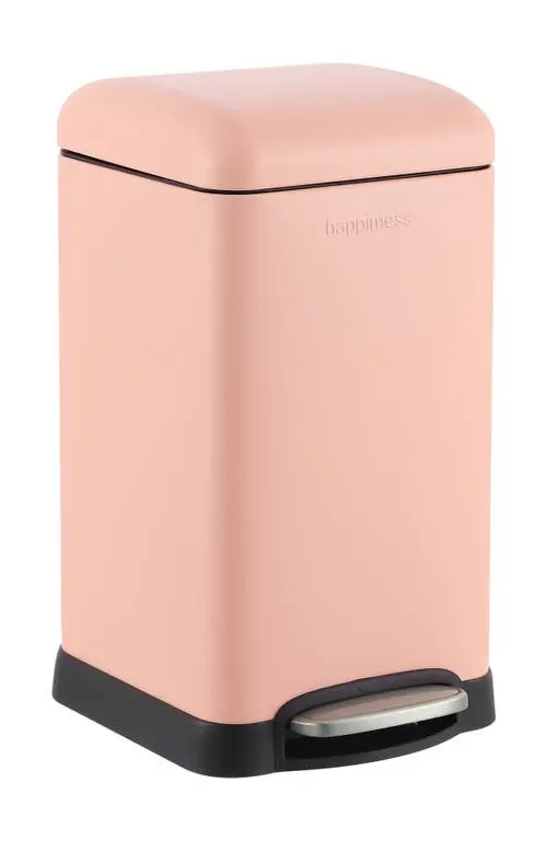 HAPPIMESS Betty Retro Mini 3.2-gallon Step-open Trash Can - Flamingo Pink