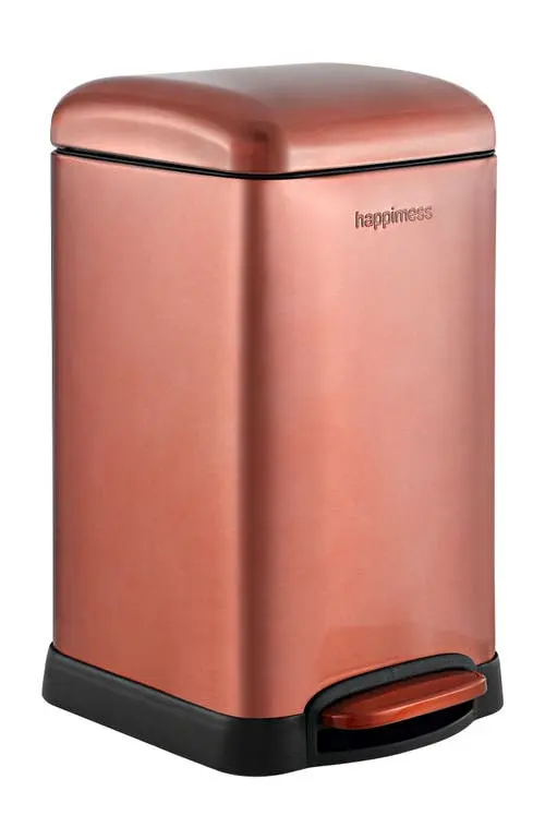 HAPPIMESS Betty Retro Mini 3.2-gallon Step-open Trash Can - Rose Gold
