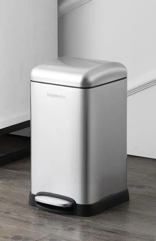 HAPPIMESS Betty Retro Mini 3.2-gallon Step-open Trash Can - Silver