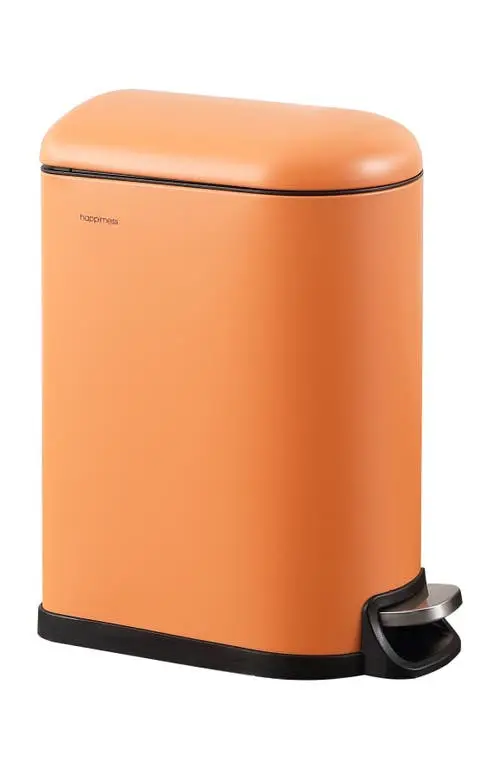 HAPPIMESS Roland Mini 2.6-gallon Step-open Trash Can - Carrot Cake