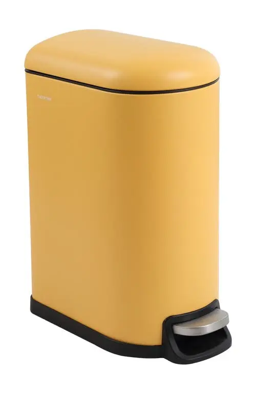 HAPPIMESS Roland Mini 2.6-gallon Step-open Trash Can - Daffodil Yellow