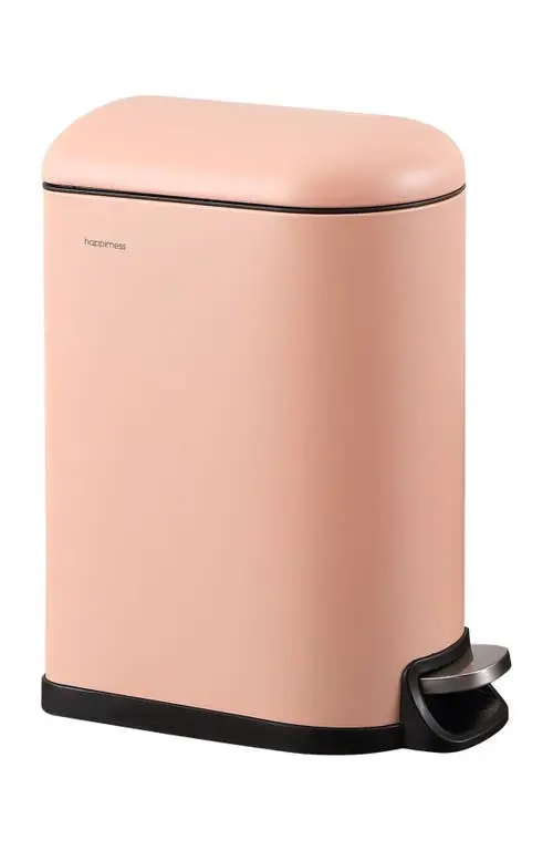 HAPPIMESS Roland Mini 2.6-gallon Step-open Trash Can - Flamingo Pink