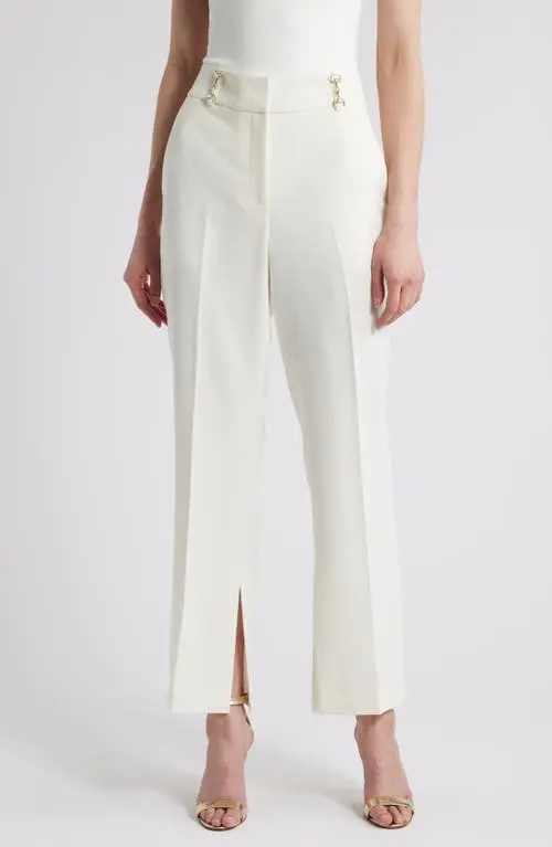 Elie Tahari Paisleigh Split Hem Trousers - Sky White