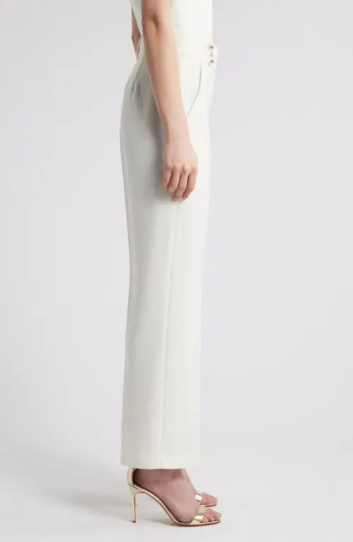 Elie Tahari Paisleigh Split Hem Trousers - Sky White