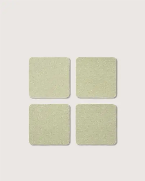 GRAF LANTZ Bierfilzl Merino Wool Square Coaster Multi 4 Pack - Dew