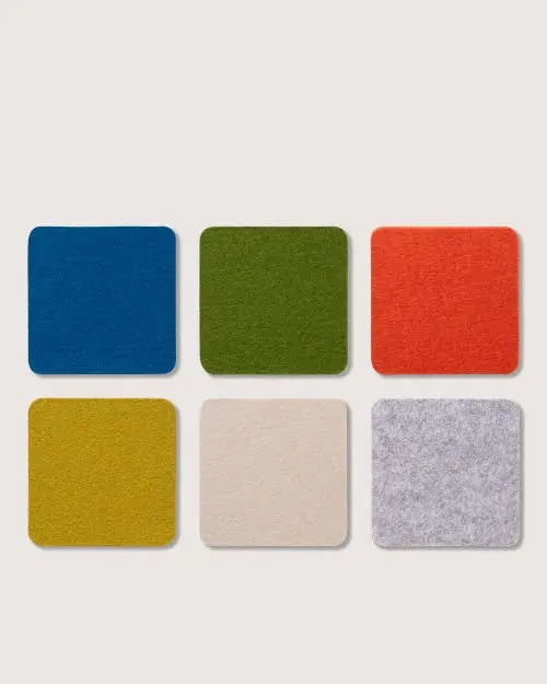 GRAF LANTZ Bierfilzl Merino Wool Square Coaster Multi 4 Pack - Orchard