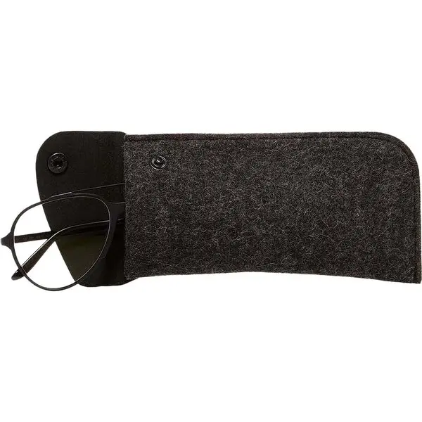 GRAF LANTZ Merino Wool Eyeglass Sleeve - Charcoal Black