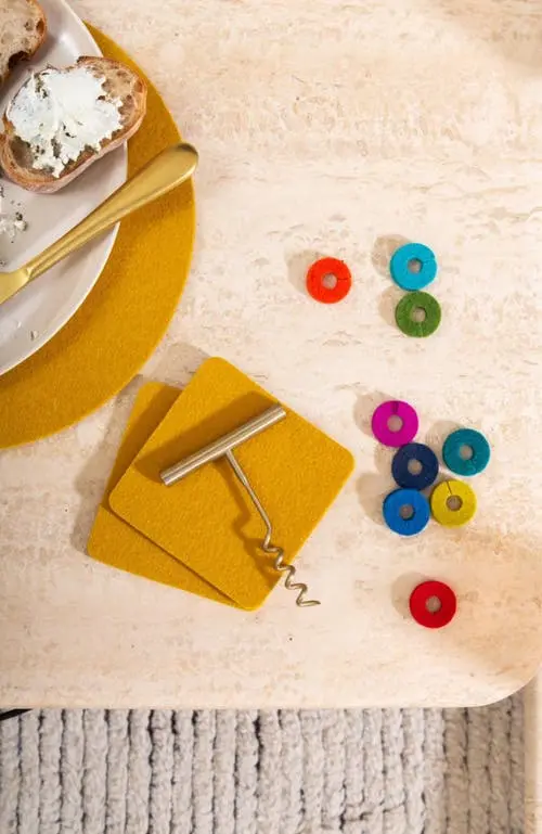 GRAF LANTZ Wine-o's Merino Wool Round Wine Markers - Rainbow