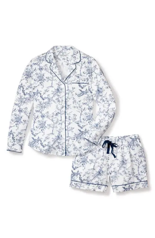 PETITE PLUME Timeless Toile Short Pajamas - White