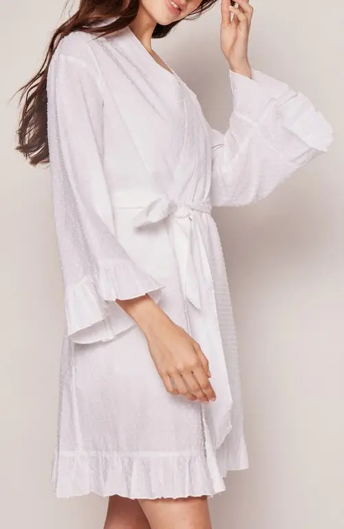PETITE PLUME Swiss Dot Cotton Robe
