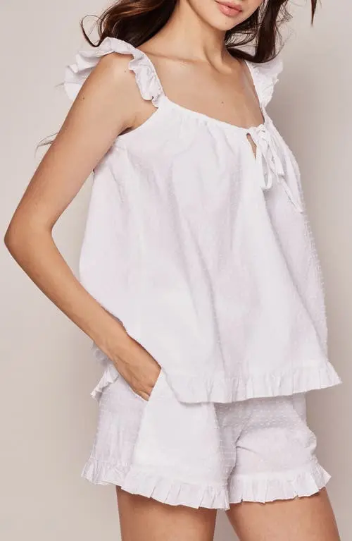 PETITE PLUME Swiss Dots Cotton Short Pajamas