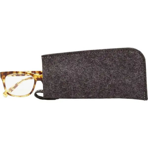 GRAF LANTZ Classic Merino Wool Eyeglass Sleeve - Charcoal Black