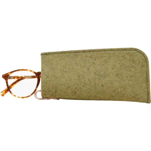 GRAF LANTZ Classic Merino Wool Eyeglass Sleeve - Sage Vachetta