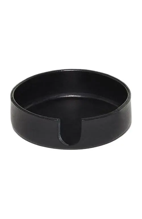 GRAF LANTZ Kobon Leather Round Tray - Black