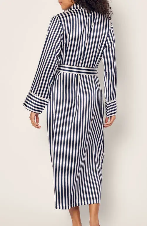 PETITE PLUME Bengal Stripe Silk Robe
