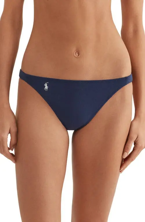 Ralph Lauren Devin Side Tab Hipster Bikini Bottom - Navy