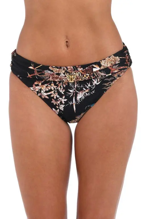 L'Agence Miya Jungle Classic Bikini Bottoms - Black