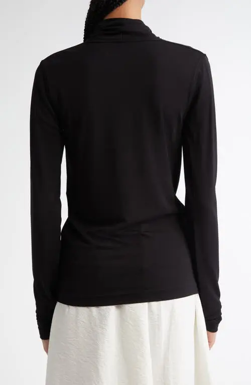 TOTEME Draped Jersey Top - Black