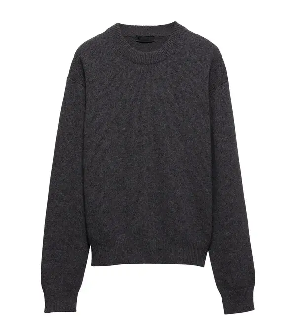 Prada Re-cashmere Crew-neck Sweater - Grey