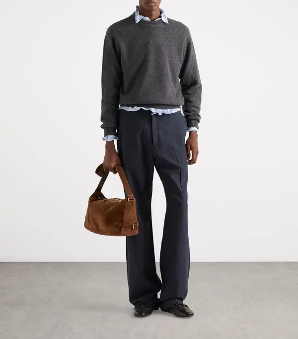 Prada Re-cashmere Crew-neck Sweater - Grey