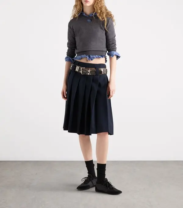 Prada Virgin Wool Triangle Cut-out Sweater