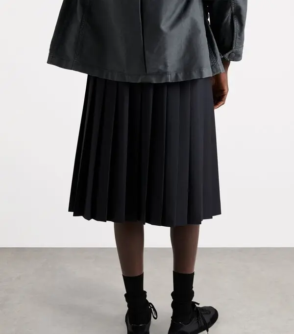 Prada Mohair-wool Pleated Skirt