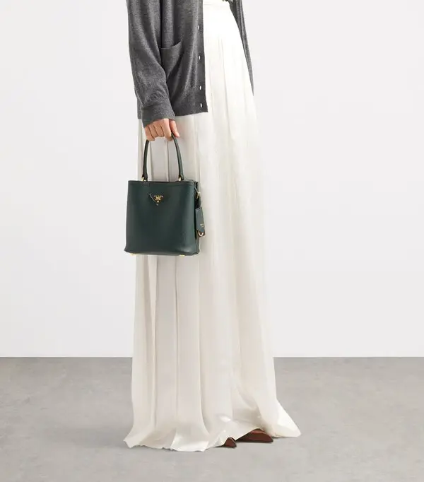 Prada Satin Pleated Maxi Skirt
