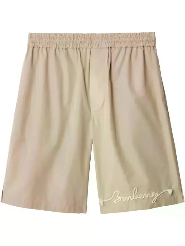 Burberry Knot-logo Cotton Shorts