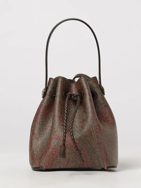 Etro Paisley Print Bucket Bag - Brown