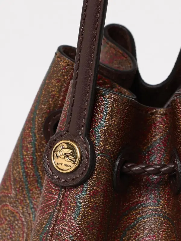 Etro Paisley Print Bucket Bag - Gnawed Blue