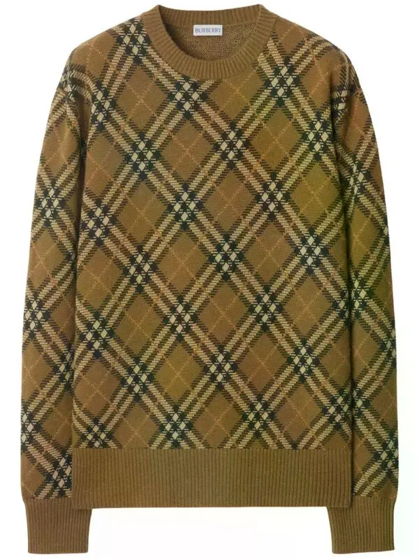Burberry Check-pattern Sweater - Brown