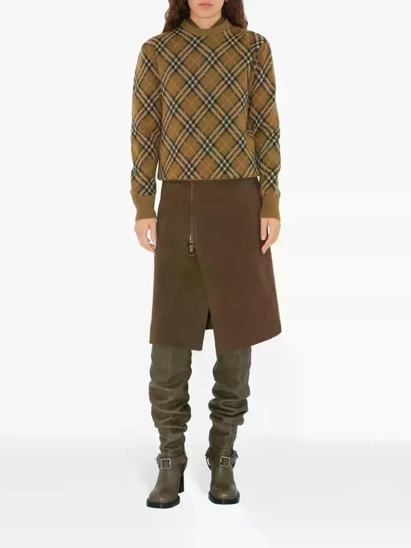 Burberry Check-pattern Sweater - Brown