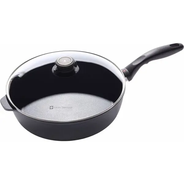SWISS DIAMOND 4.3 Quart Saute Pan With Lid - Black
