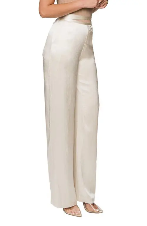 JLUXLABEL Deserae Silk Blend Wide Leg Pants