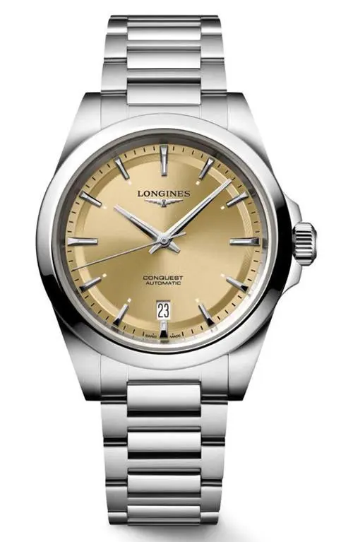 LONGINES Conquest Automatic Bracelet Watch - Champagne