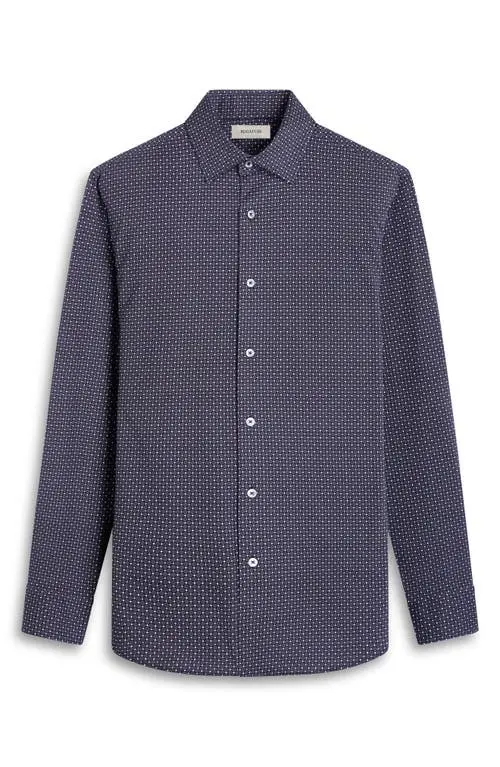 Bugatchi James Ooohcotton® Diamond Check Button-up Shirt - Black