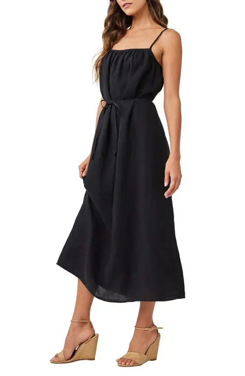 Bella Dahl Shirred Bodice Linen Dress