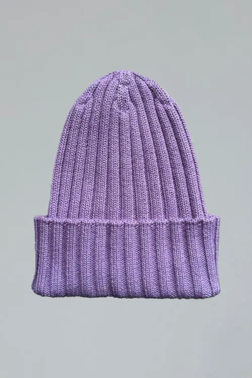 SSKEIN Ribbed Baby Alpaca Beanie - Iris