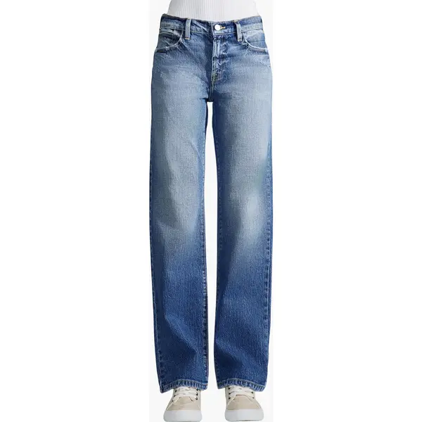 KANCAN Julie High Rise Straight Jeans - Medium Wash