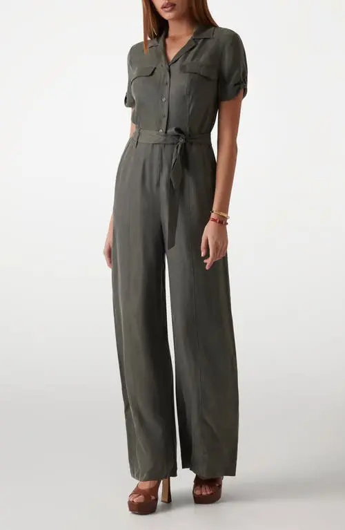 Guess Nalini Tie Waist Jumpsuit - Green