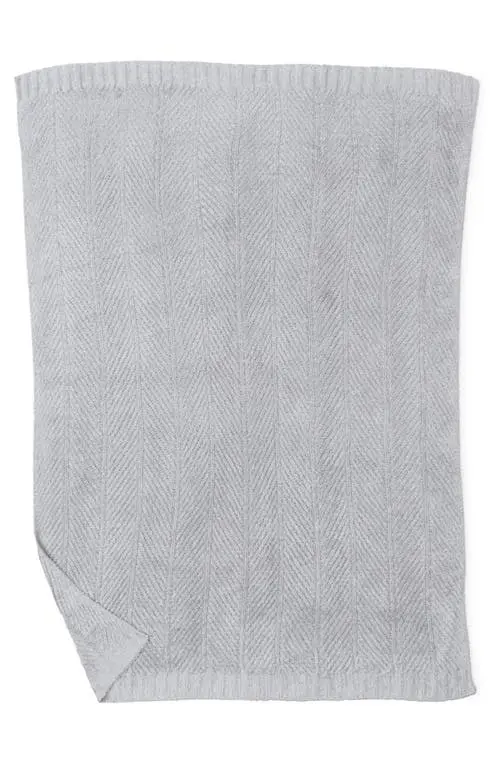 Barefoot Dreams Cozychic® Herringbone Throw Blanket - Silver Sky
