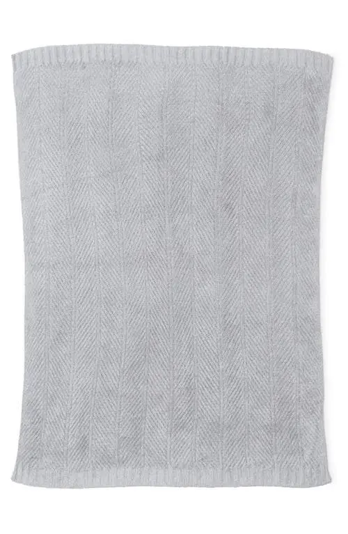 Barefoot Dreams Cozychic® Herringbone Throw Blanket - Silver Sky